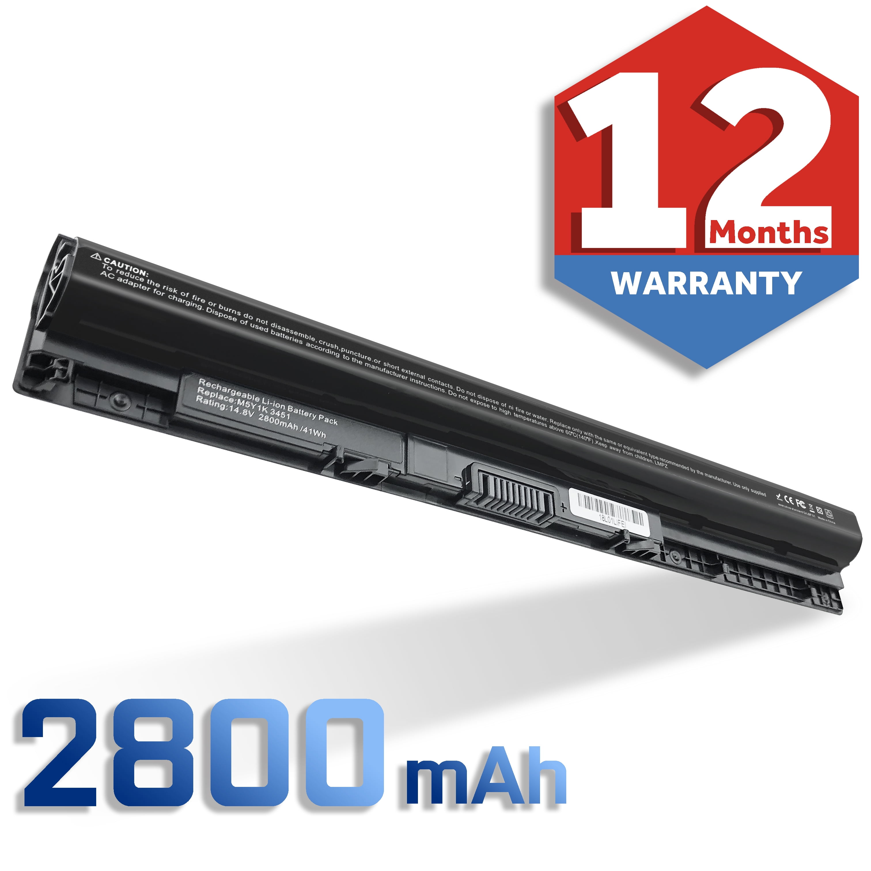 2800mAh M5Y1K Battery for Dell Dell Inspiron 17 5755 5758 5759 Series ...