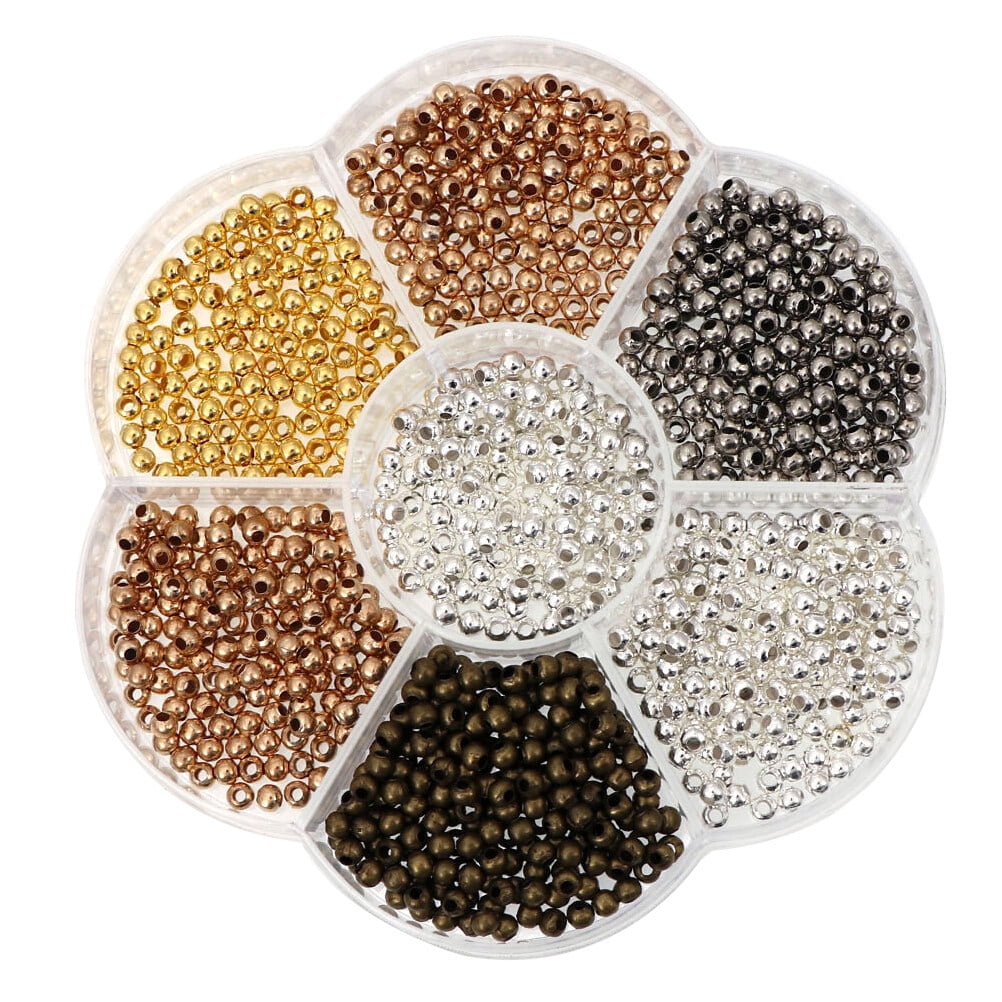 2800pcs Creative DIY Beads Exquisite Loose Beads Jewelry Making Copper ...