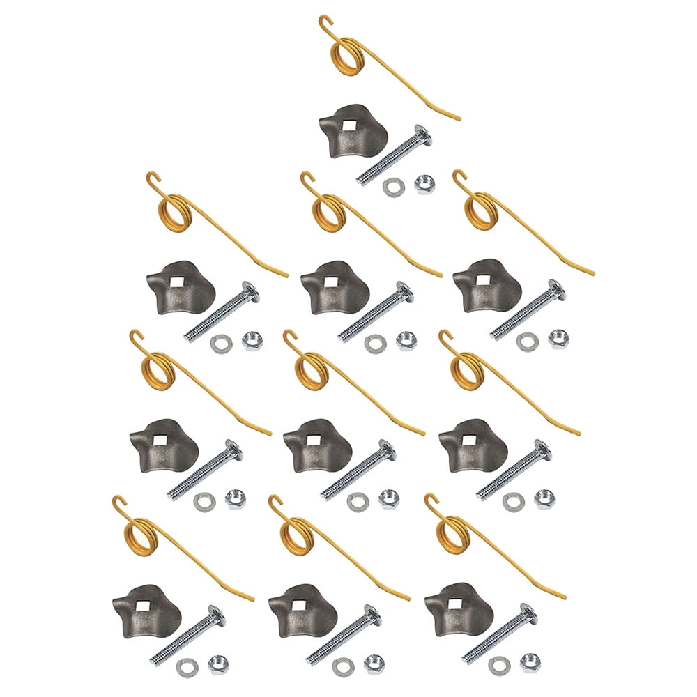 280744 Pack of 10 Hay Rake Teeth & Hold Down Clips Fits New Holland 256 ...