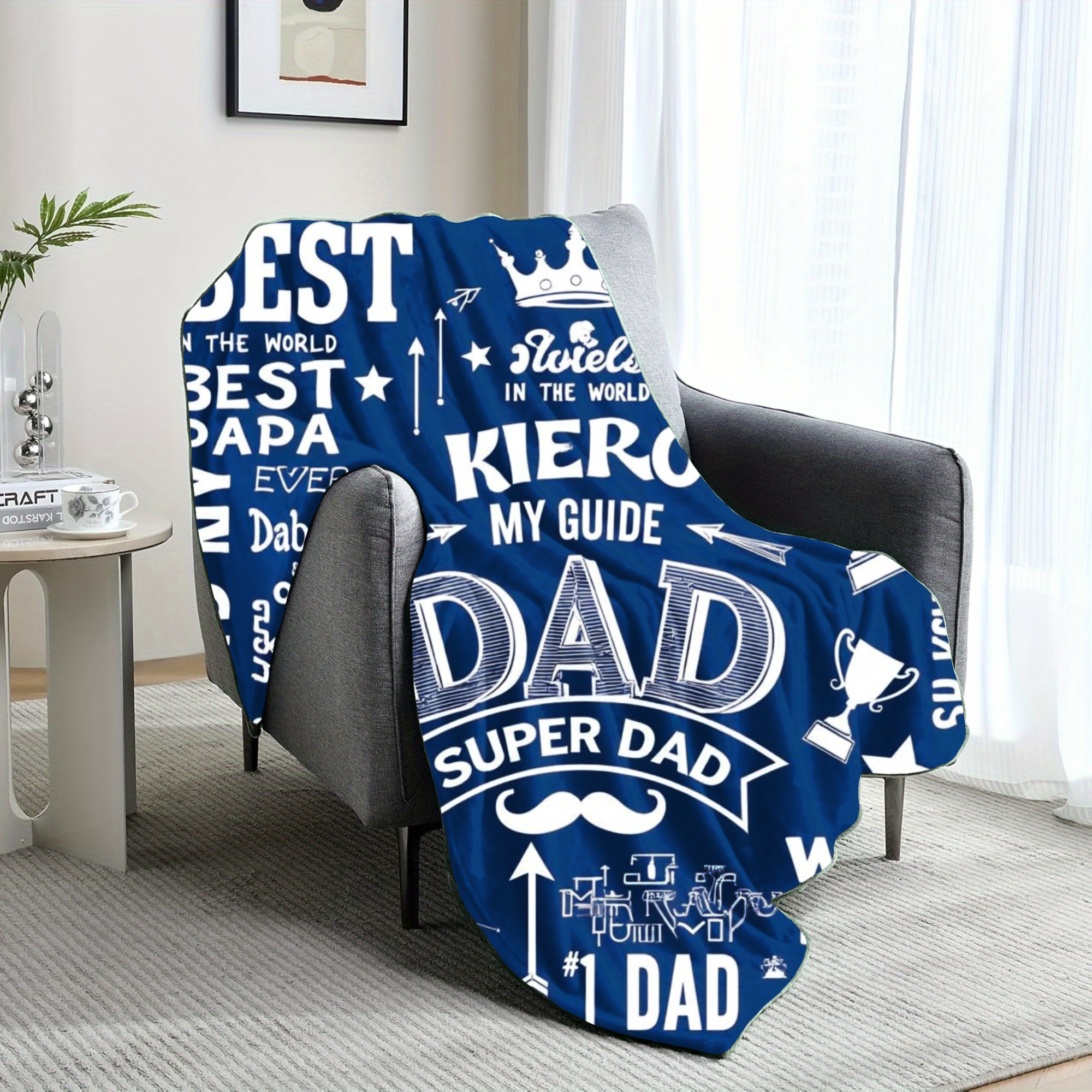 280GSM, 30x40in Best Dad Super Dad My Guide Unisex Gifts, Soft, Warm ...
