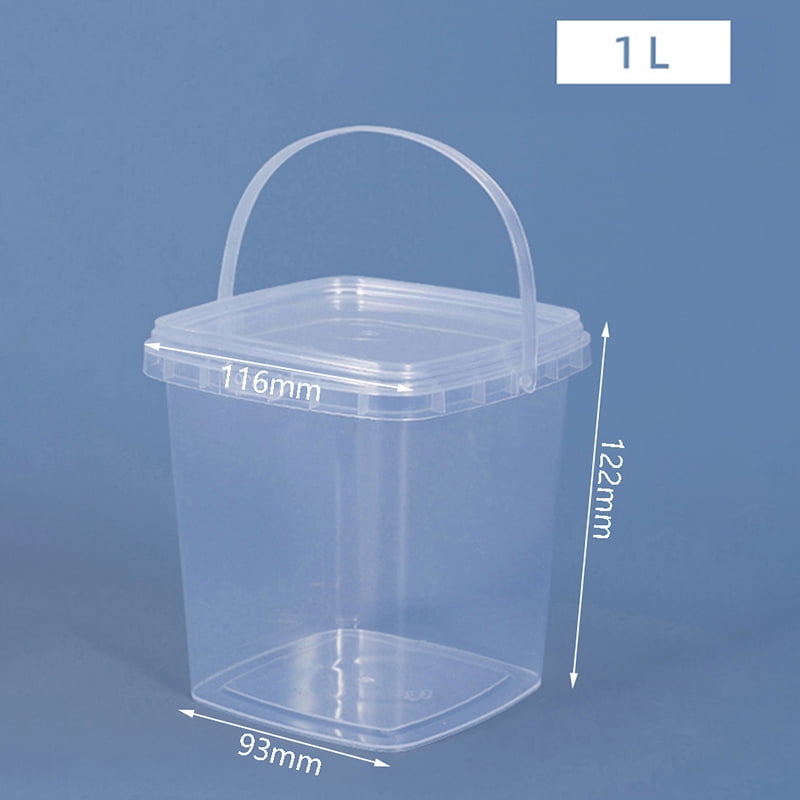 280ML/500ML/1L/2L BPA-Free Empty Plastic Bucket with Lid Airtight PP ...