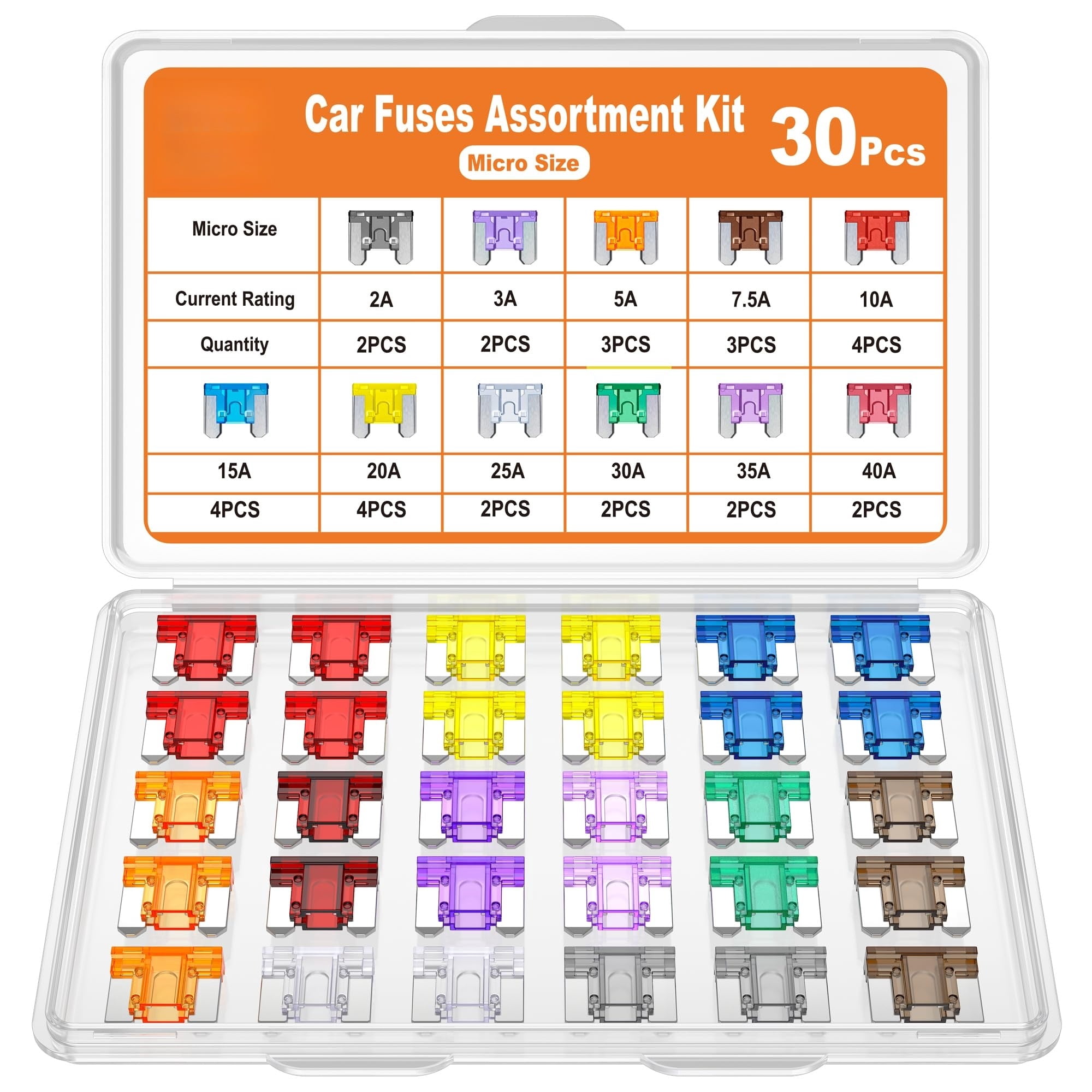 280PCS Mixed Mini & Standard Blade Automotive Fuse Assortment Kit ...
