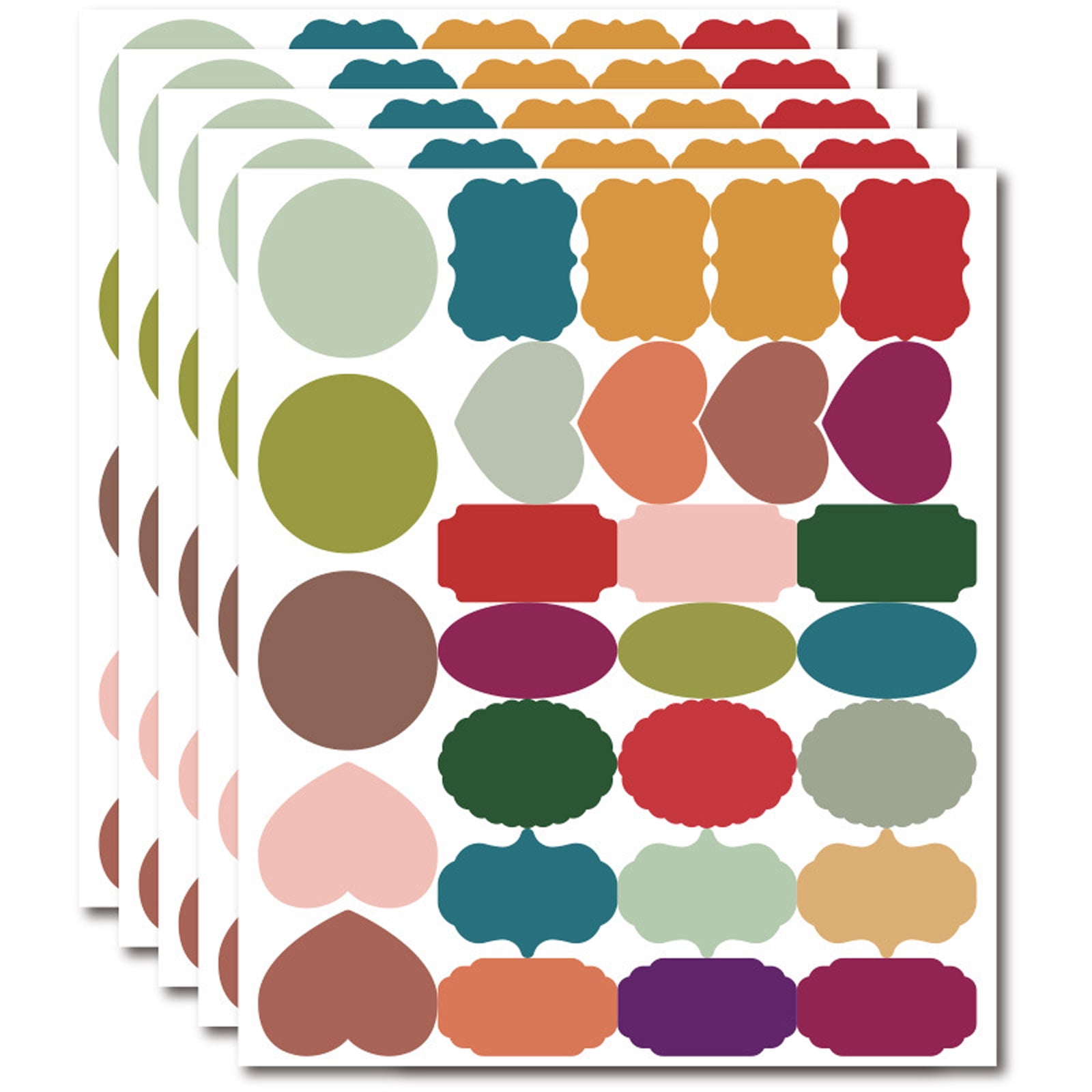 280Pcs Reusable Removable Chalkboard Labels Sticker in Various Shape ...