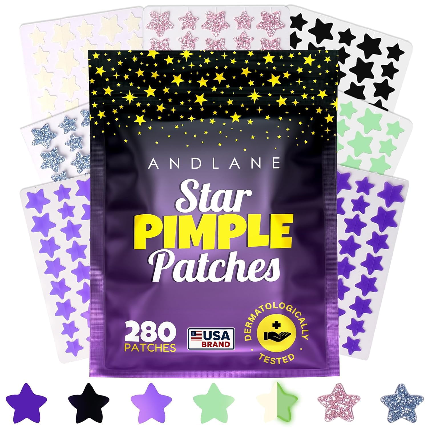 280Pcs Star Pimple Patches IFF17 for Face - Hydrocolloid Acne Blemish ...