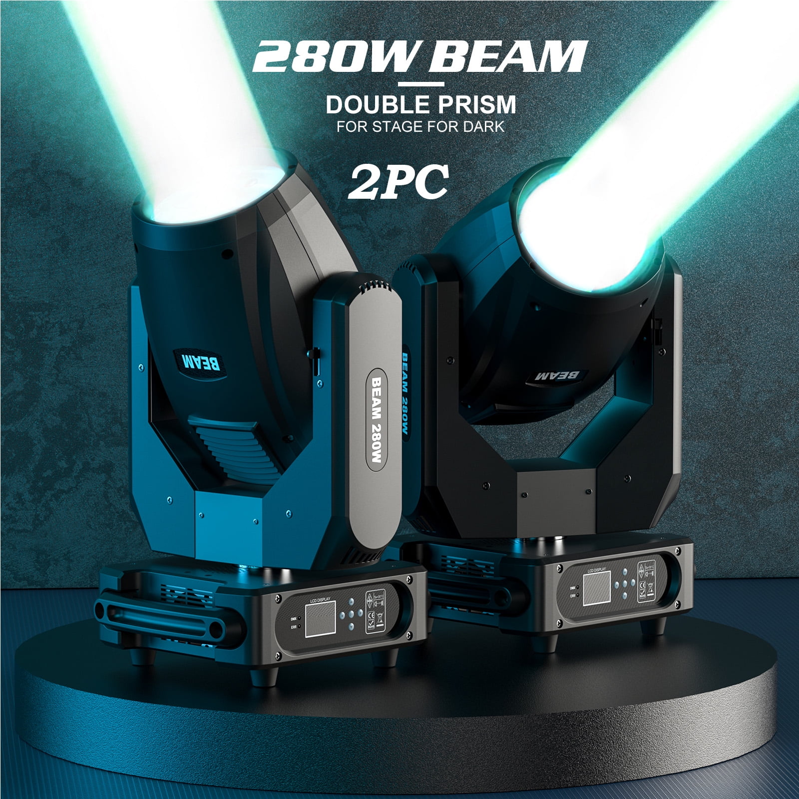 2Pcs 280W 10R Moving DJ Light, 17 Gobos, 14 Colors, Double Prisms, Stage Party Lights - Walmart.com