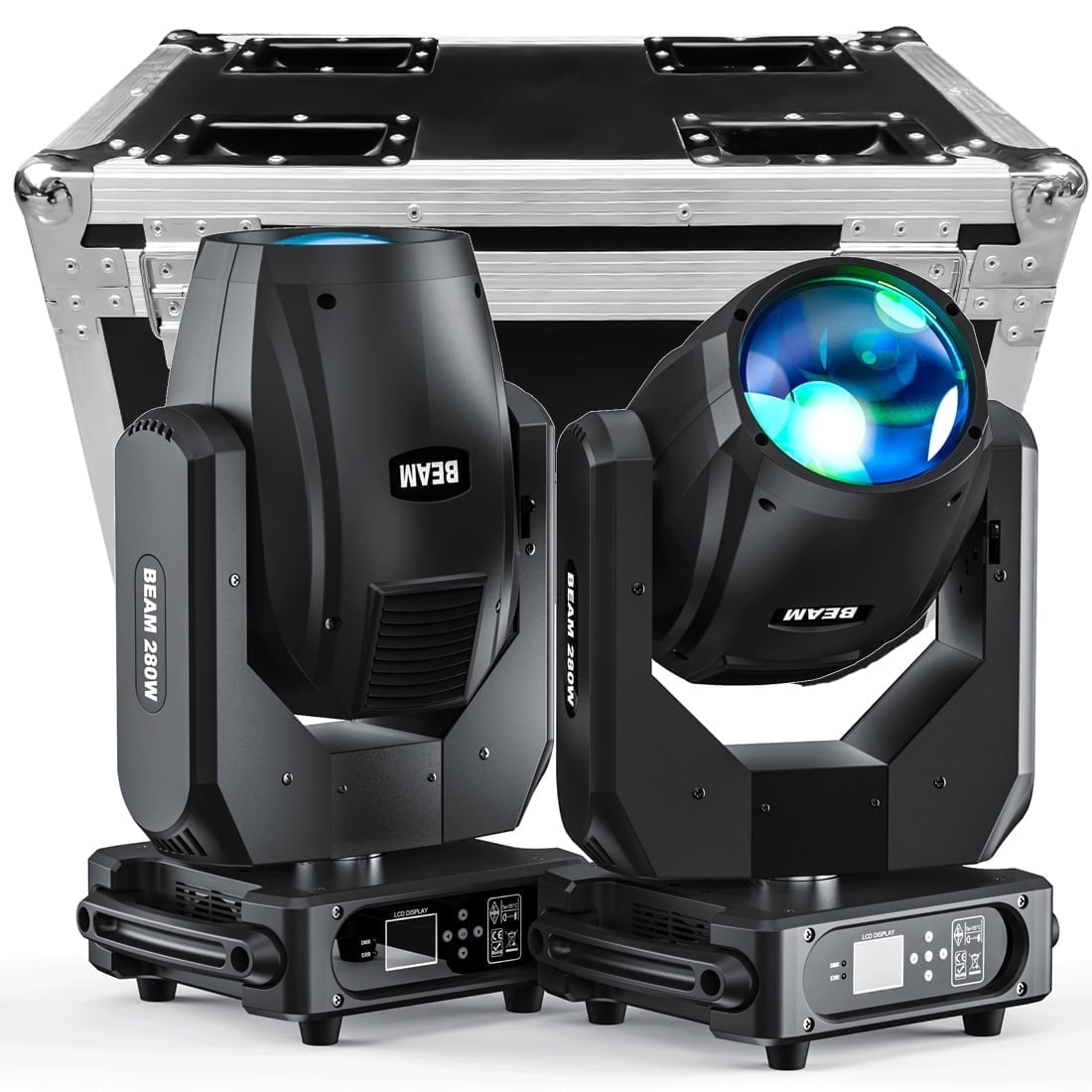 280W 10R Moving Head DJ Strobe Lights, 2pcs Stage Lights with ...