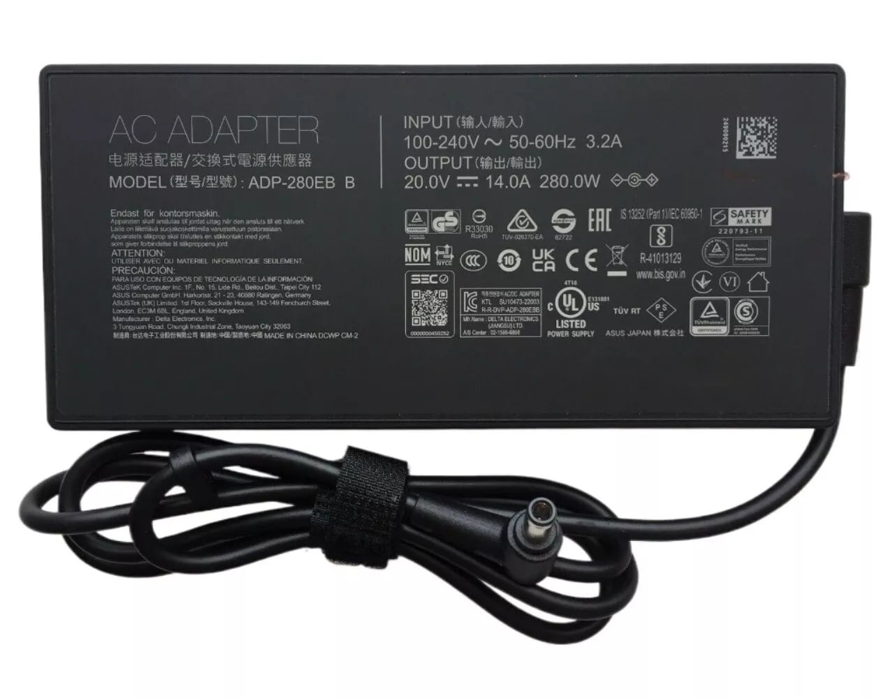 280W 20V 14A AC Adapter for ASUS ROG Strix SCAR 17 ADP-280BB B 6.0*3 ...