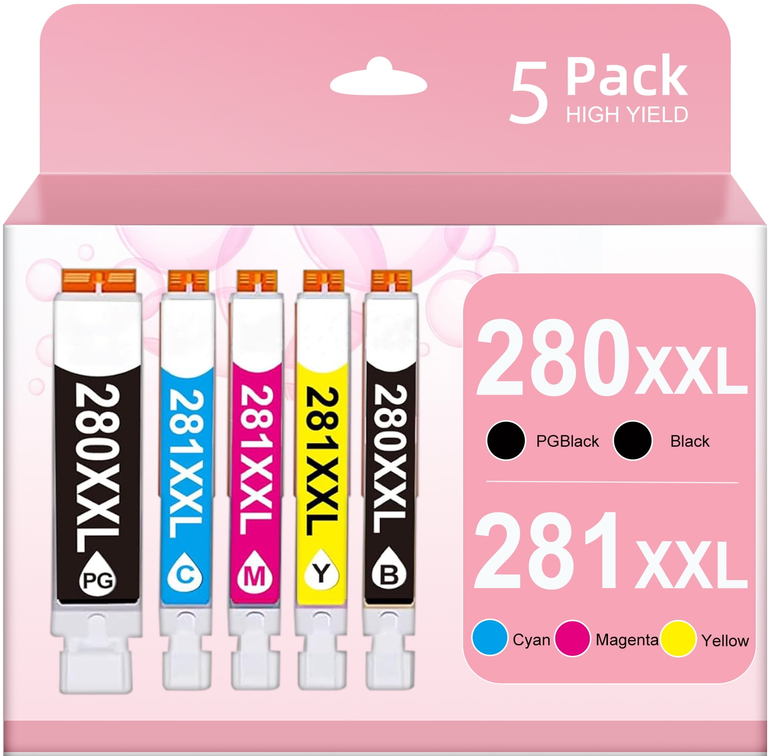 280XXL 281XXL Ink Cartridge for Canon ink 280 and 281 for PG280 and ...