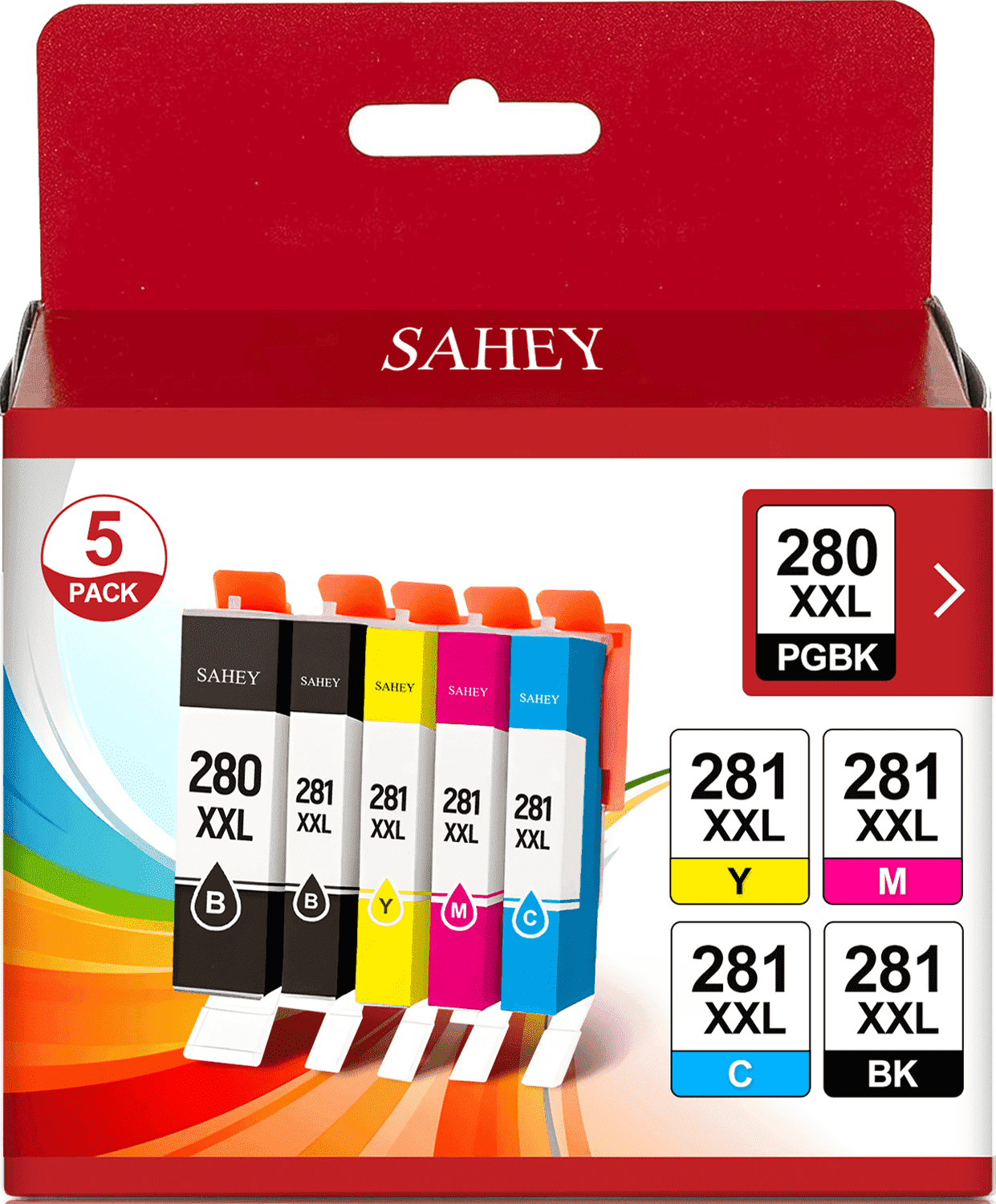 S A H E Y 280XXL 281XXL Ink Cartridges Compatible for Canon Pixma ...