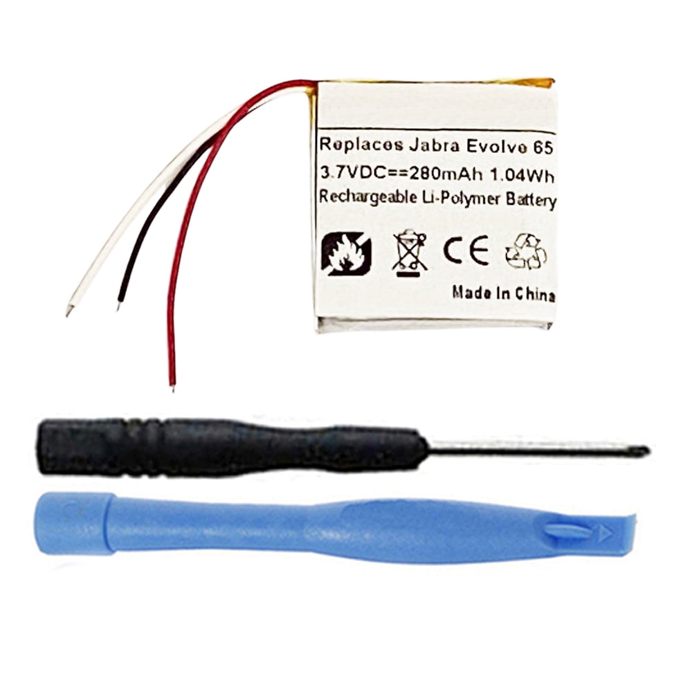 280mAh AHB472625PLT Battery Replacement for Jabra Evolve 65, Evolve 80 ...