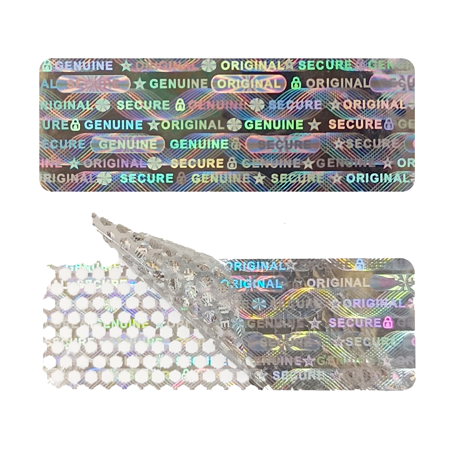 280pcs Tamper evident hologram sticker high Security label silver ...