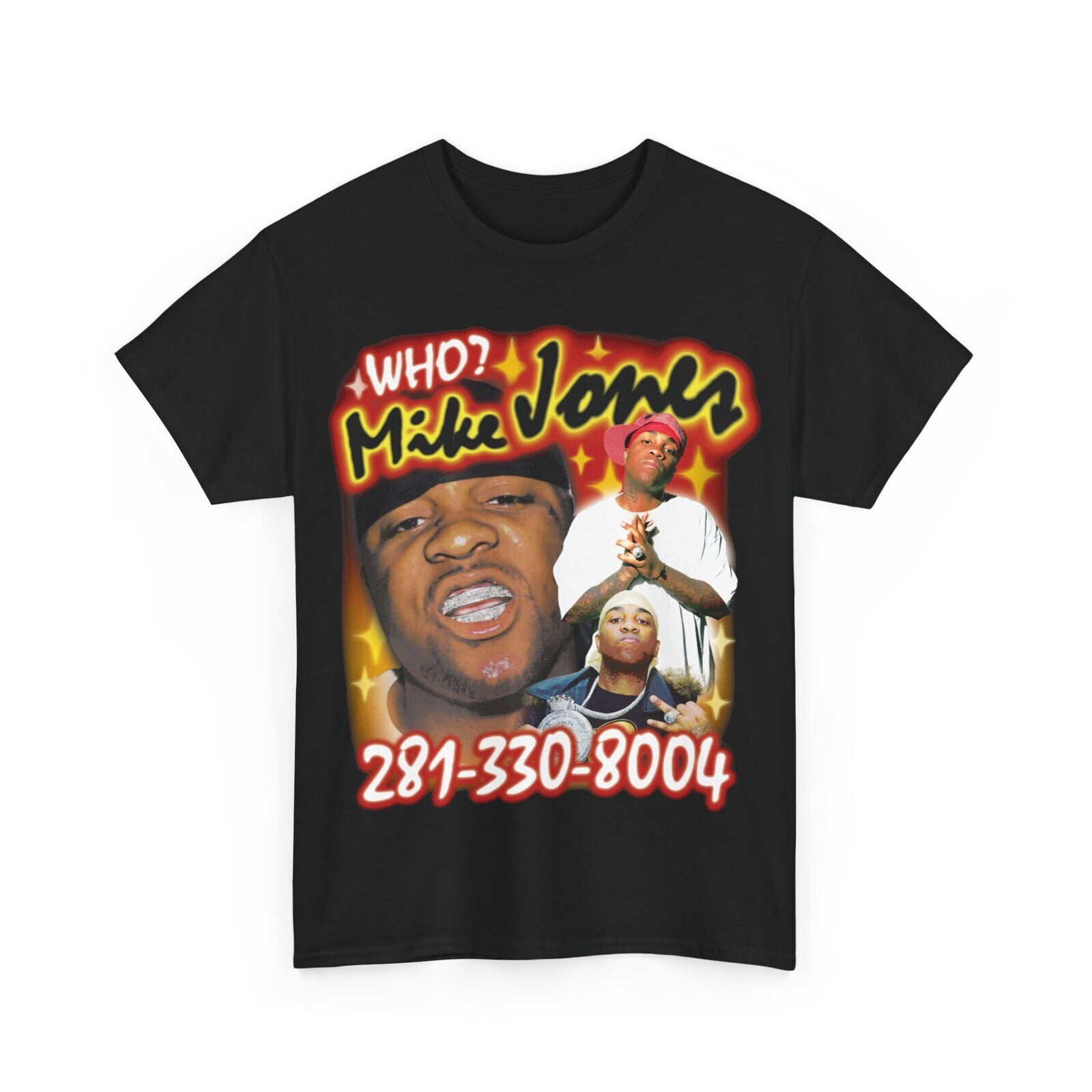281-330-8004 Mike Jones Vintage Style Rap Tee T-Shirt - Walmart.com
