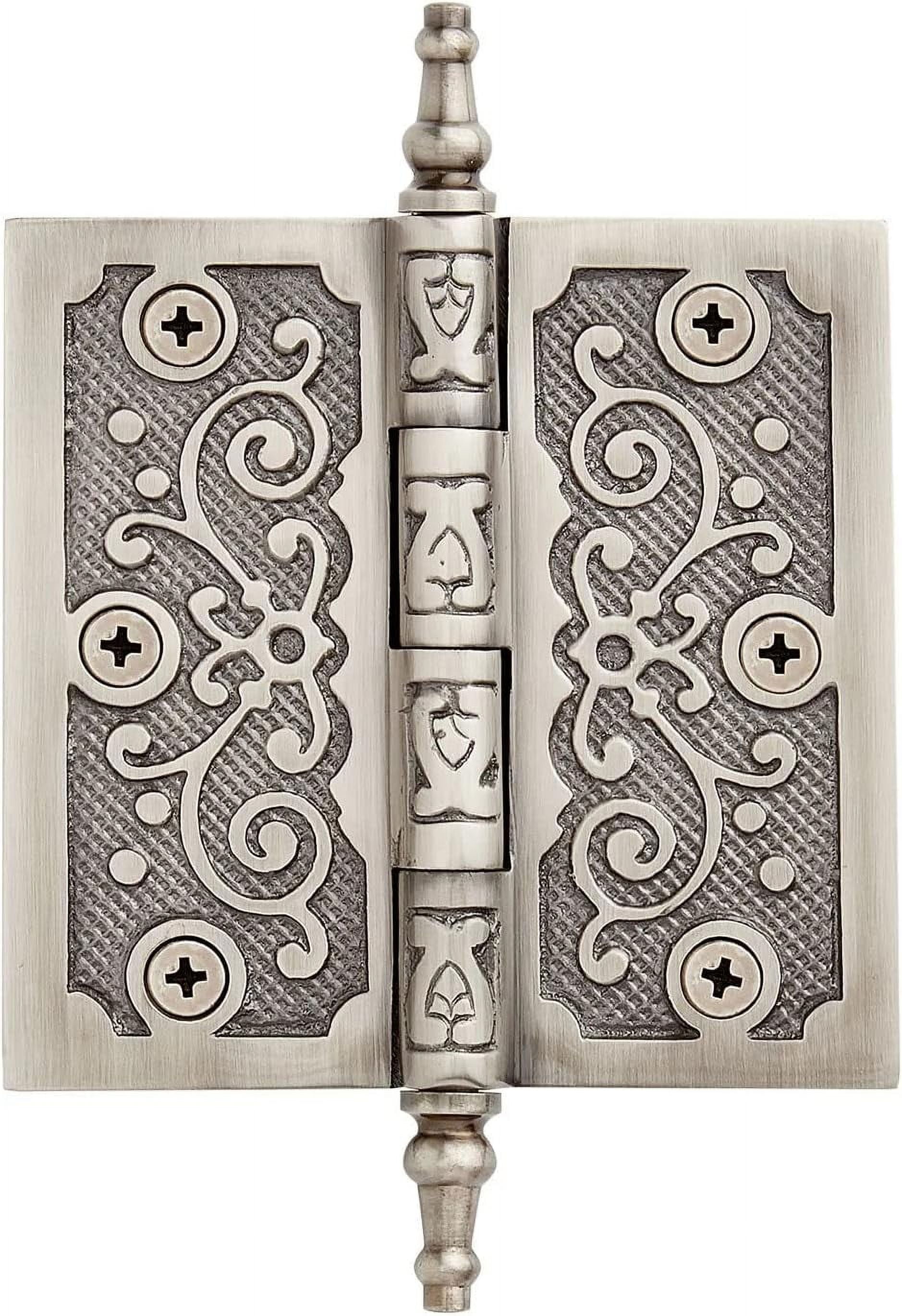 282298 Ornate 4" x 4" Solid Brass Plain Bearing Square Corner Door ...