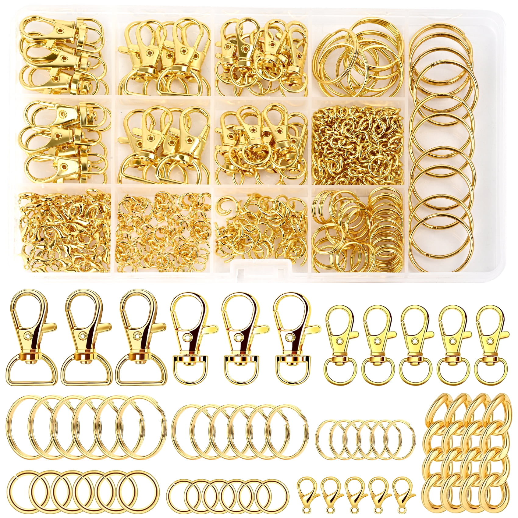 282PCS Keychain Making Kit, Keychain Craft Supplies Including Key Chain ...