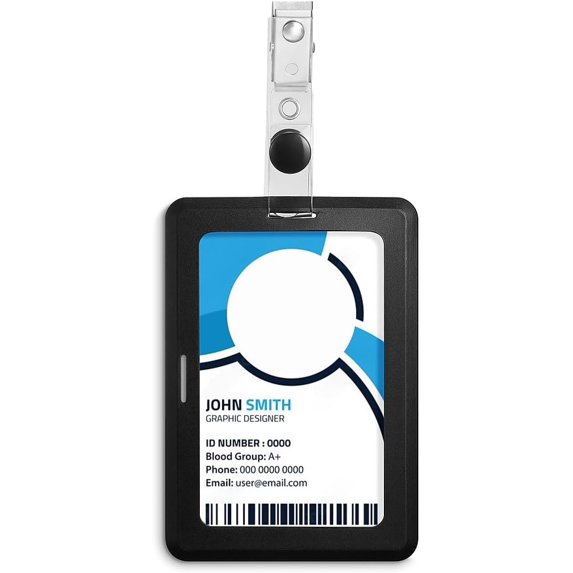 2846373 Rubberized Black Id Badge - Walmart.com