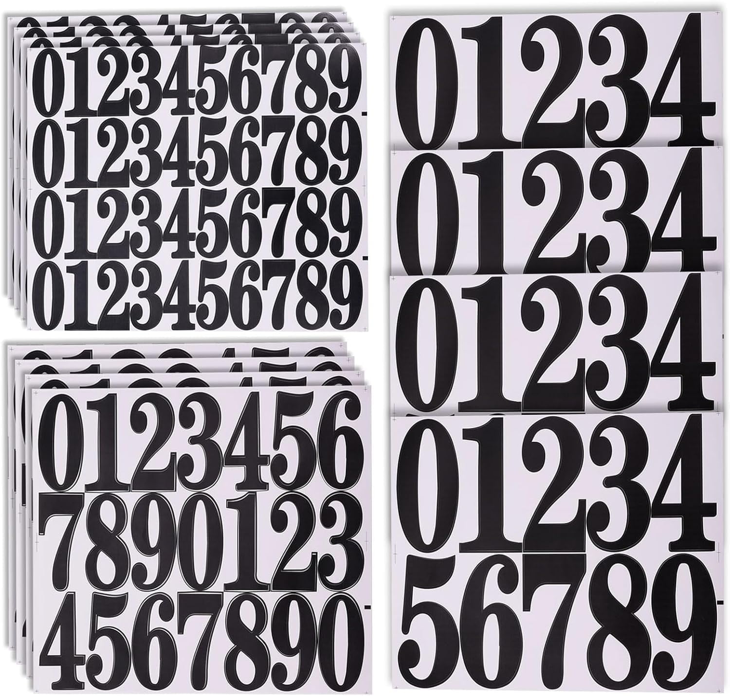 284Pcs 12 Sheets Mailbox Numbers Sticker Letter Stickers Self Adhesive ...
