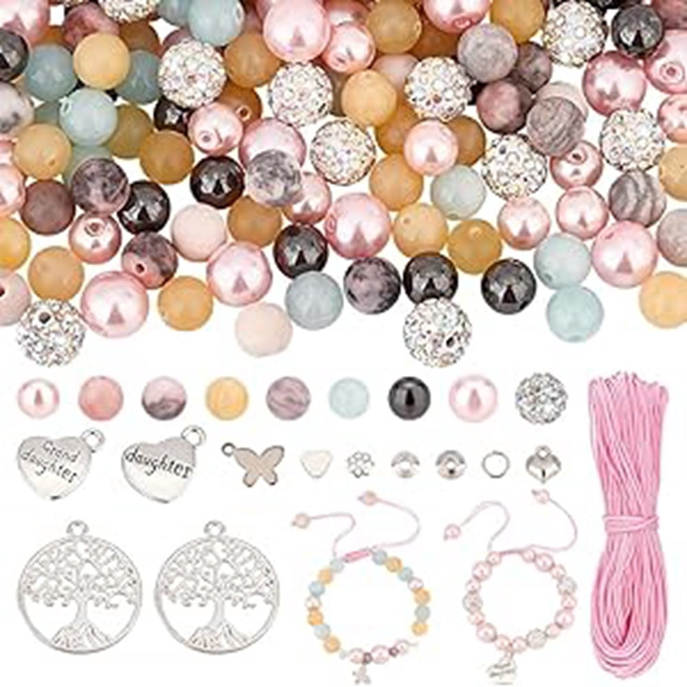 284pcs Findings Natural Mixed Gemstone Stretch Bracelet Necklace ...
