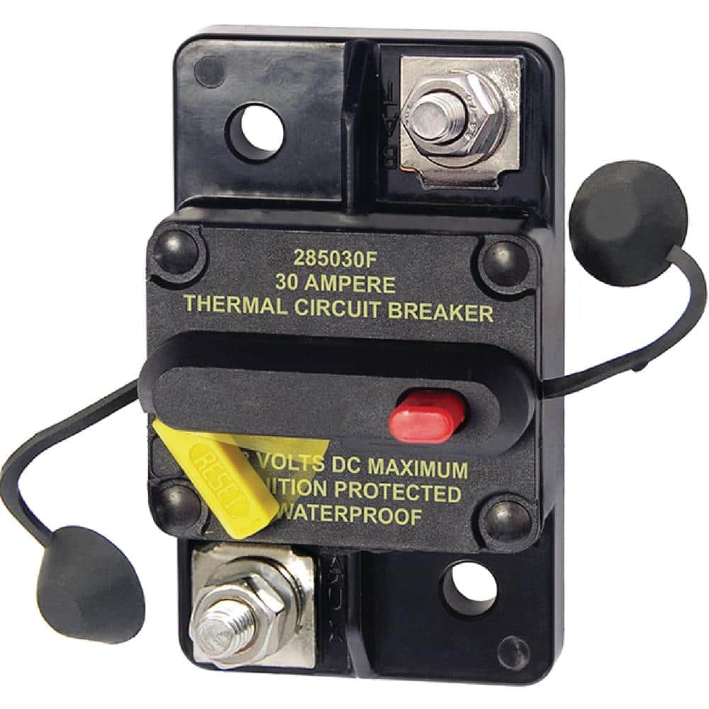 285 Series DC 30A Circuit Breaker - Surface Mount, Terminal Screw: #8 ...