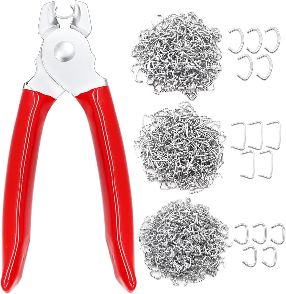 285 count Hog Rings with Straight Hog Ring Pliers Kit 3/4" 1/2" 3/8 ...