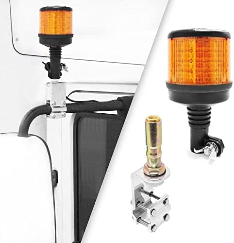 2856APLM LED Flashing Light Beacon With BRK10 Mirror Mounted DIN Pole ...