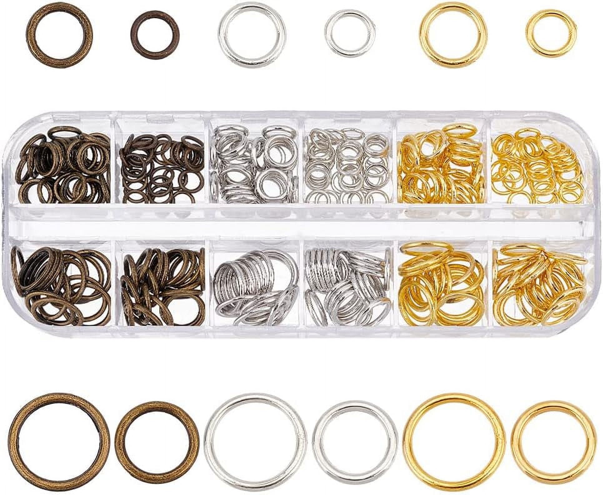 285pcs Jump Rings 4 Sizes Closed Jump Rings Connectors Junction Rings 6 ...