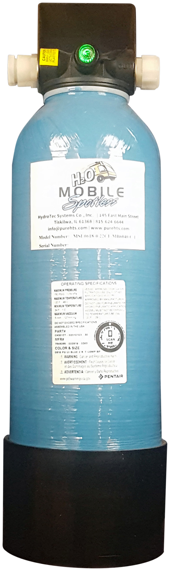 2860 grain Mobile Spotless--Spot Free Rinse Water Demineralizer ...