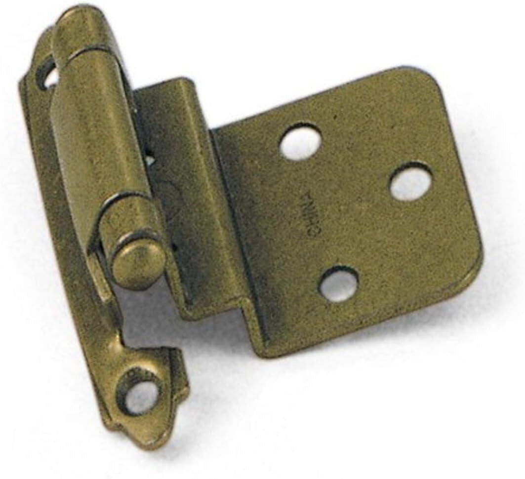 28605 3/8 Inch Inset Antique Brass Semi Concealed Cabinet Hinges, 2 ...