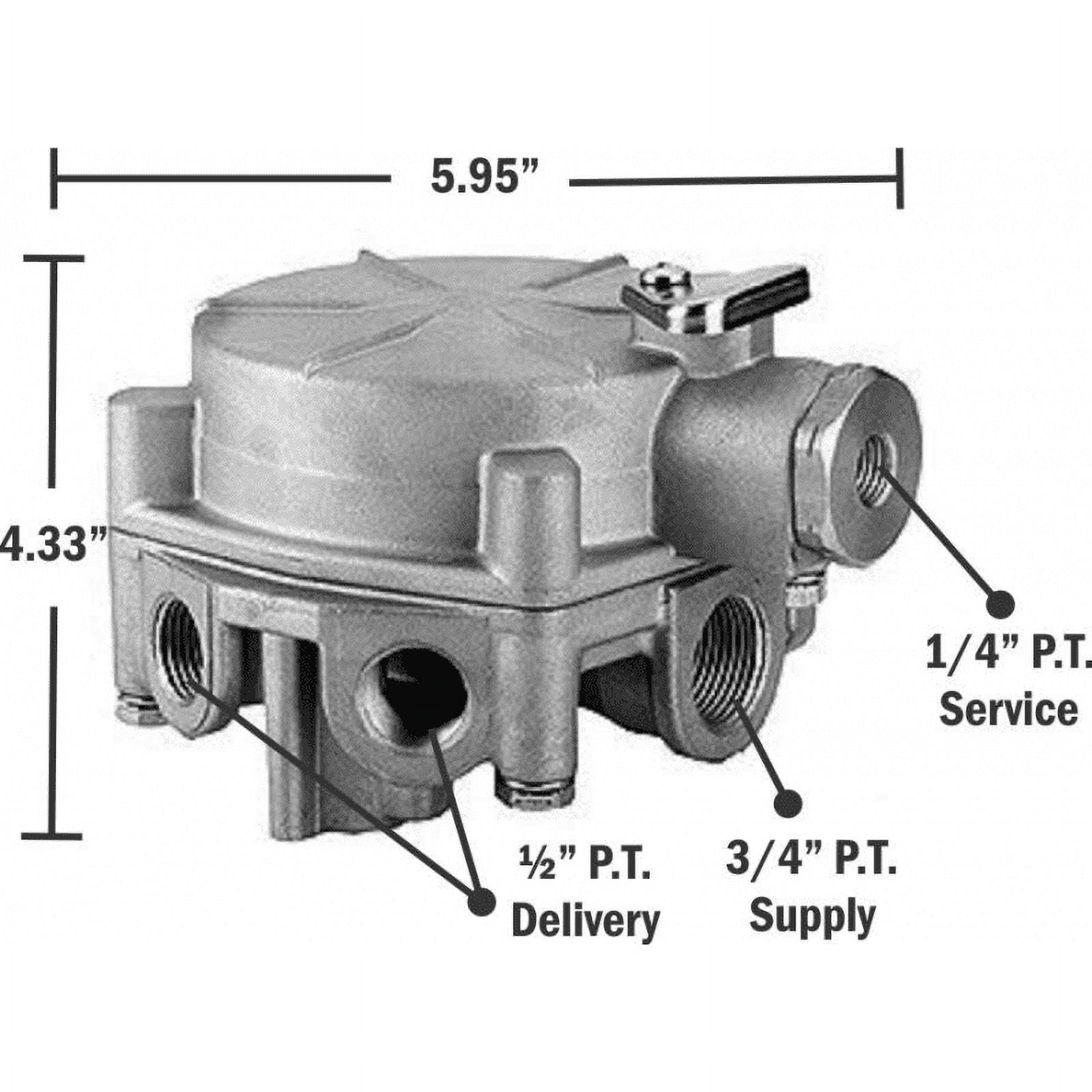 286370 745-286370 Relay Valve R8 Type Supply Ports 3-4 PT Replacement ...