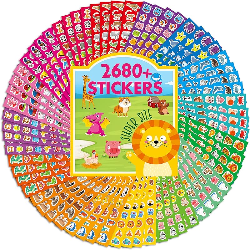 2872 Large Incentive Stickers, 64 Sheets Round Encouragement Stickers ...