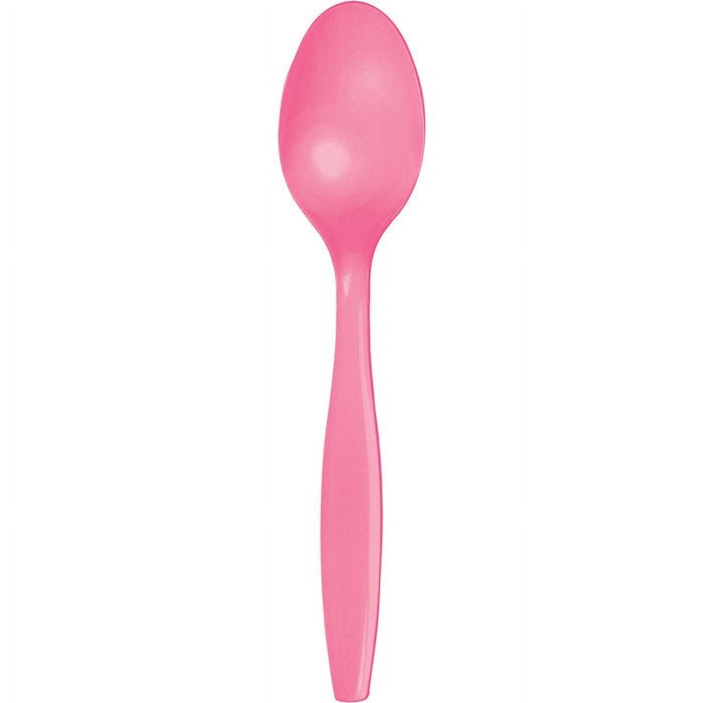 288 Count Bulk Pack Candy Pink Plastic Spoons - Walmart.com
