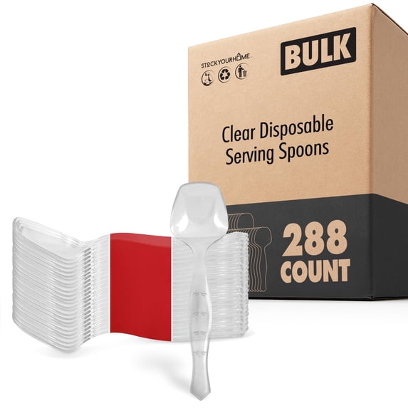 288 Count Clear Plastic Utensils for Catering, Weddings, Holidays ...