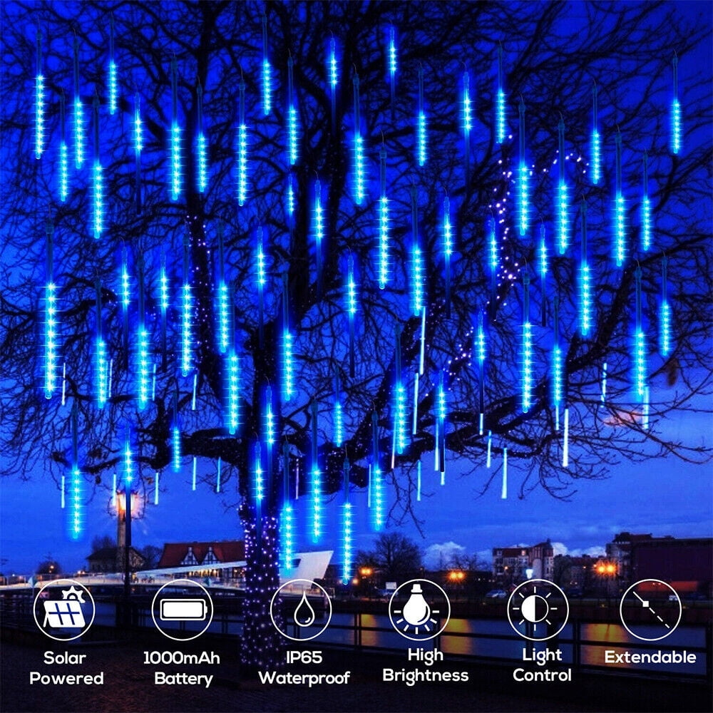 288 LED Meteor Shower Lights 8 Tube Rain Tree String Light Outdoor ...