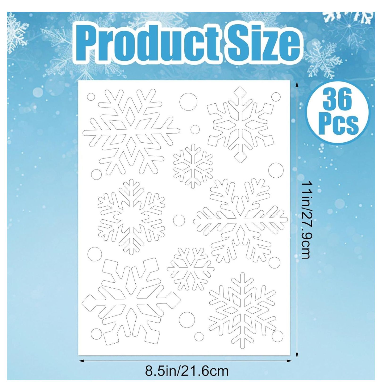 288 PCS Snowflake Paper Cutouts Winter Snowflake Shape Paper Cut Outs ...