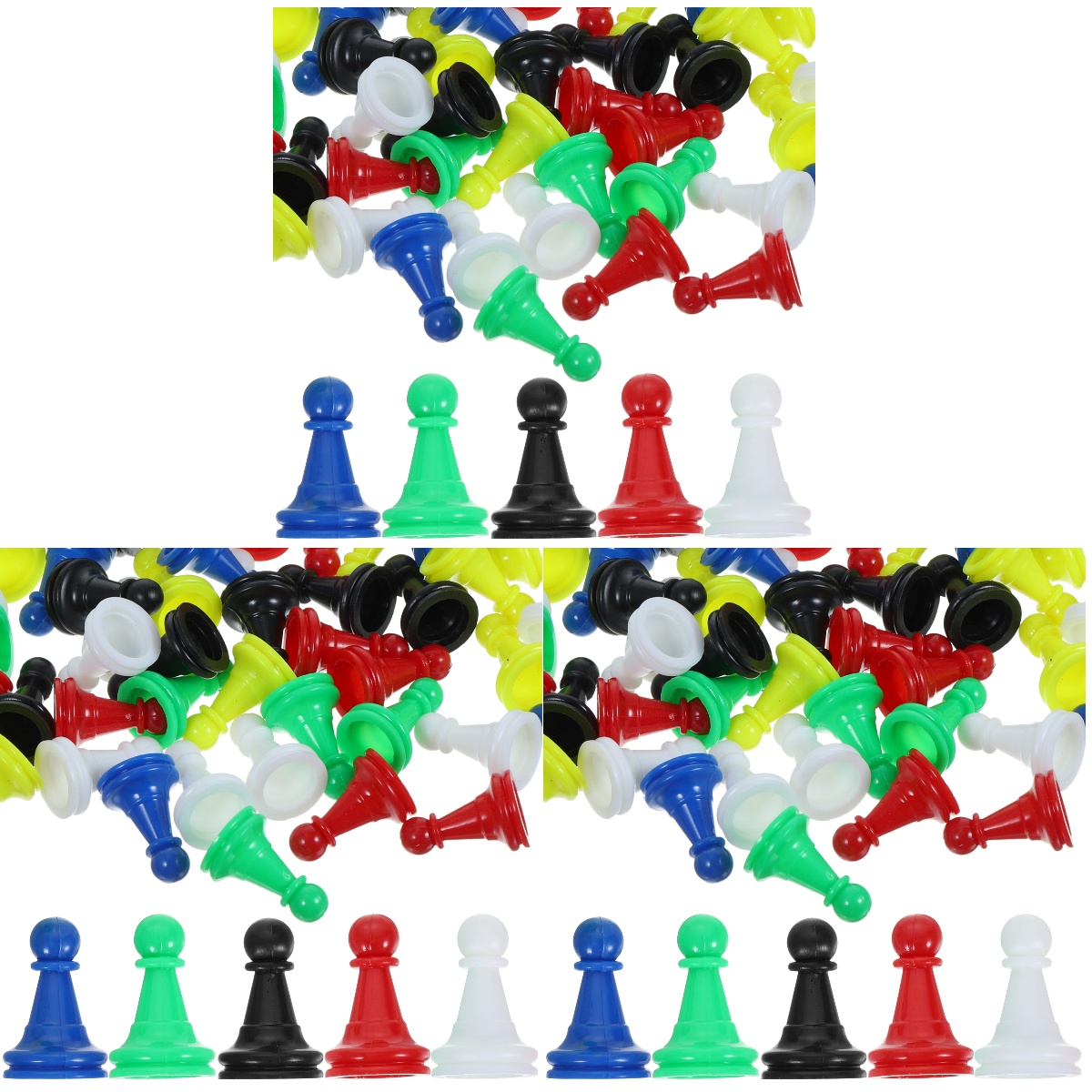 288 Pcs Hollow Plastic Checkers Mini Chess Board Travel Game Pawns Kids ...