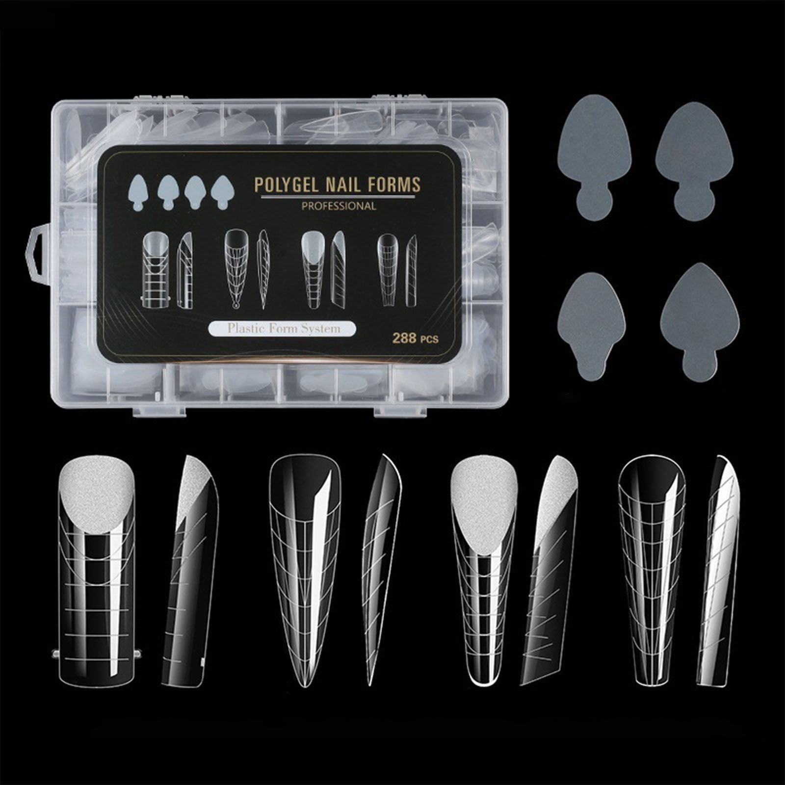 288 Pcs Nails Forms Set Nails Forms Full Covers Nails Forms Nails ...