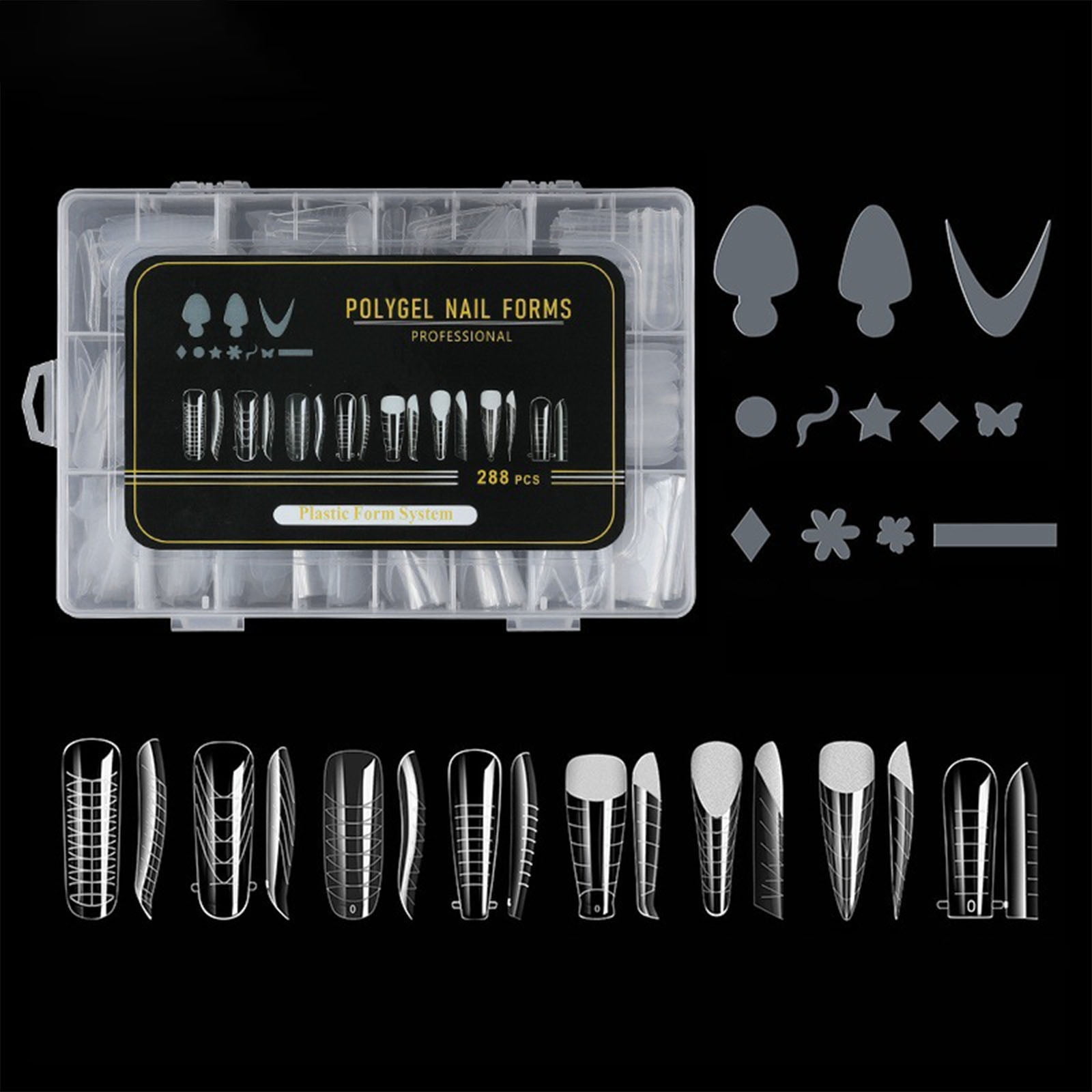288 Pcs Nails Forms Set Nails Forms Full Covers Nails Forms Nails ...