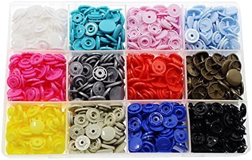 288 Sets KAM T8 Snaps, Size 24 Plastic Snaps Starter Fasteners Kit No ...