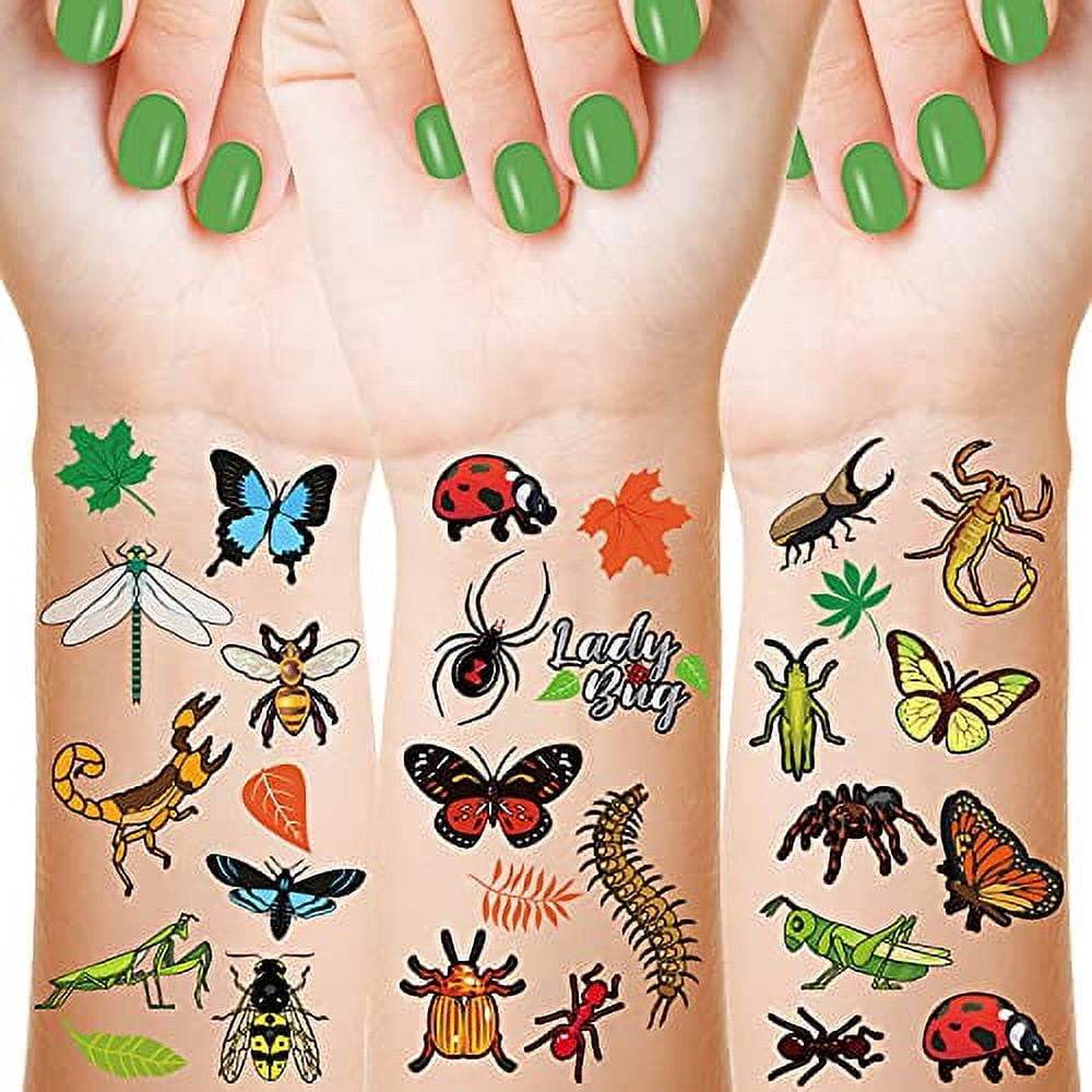 288 pcs insect Tattoos .. Reptile Temporary Tattoos Buggin .. Out ...