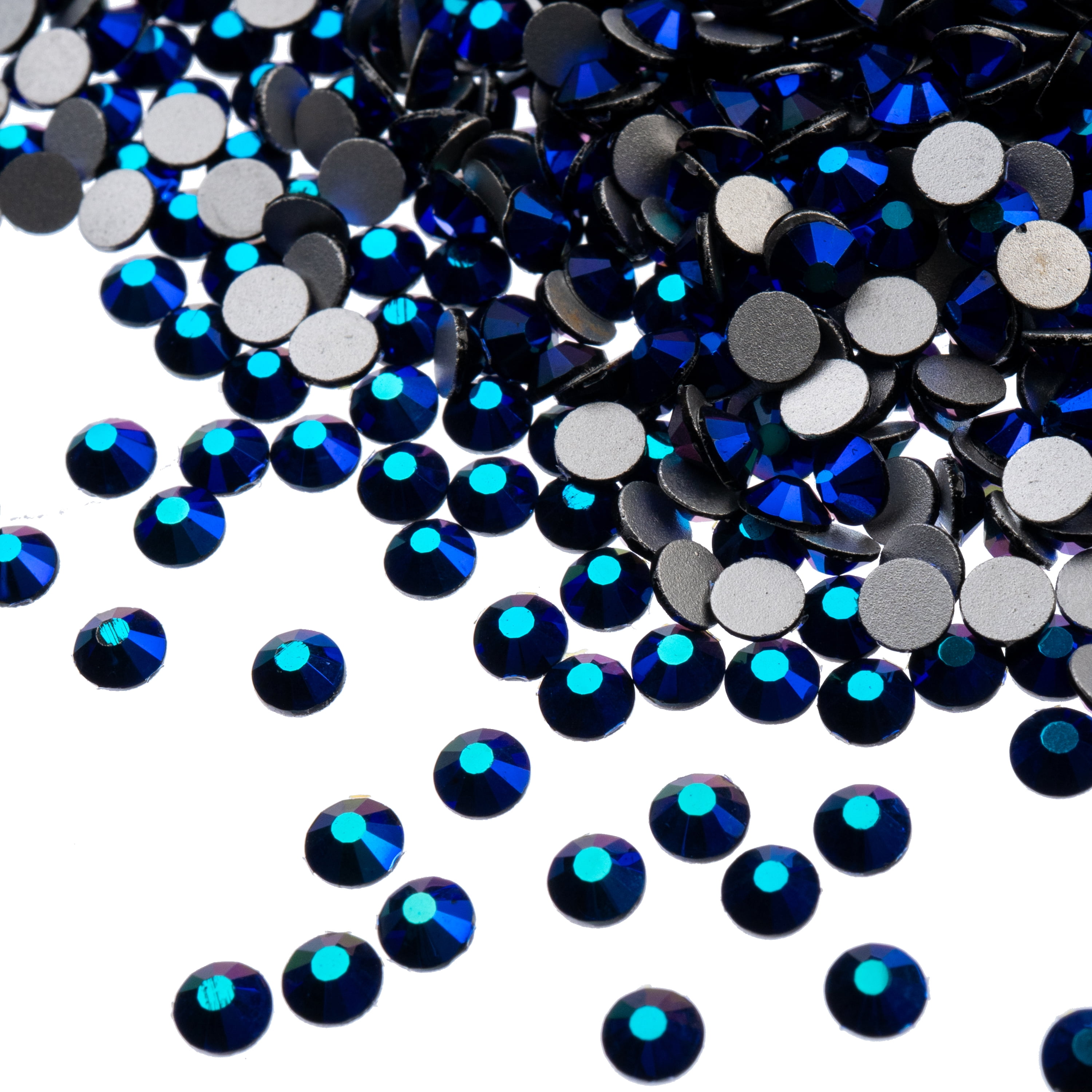 2880pcs Crystal Lane DIY SS12 (3mm) Jet AB Glass Round Flat Back ...