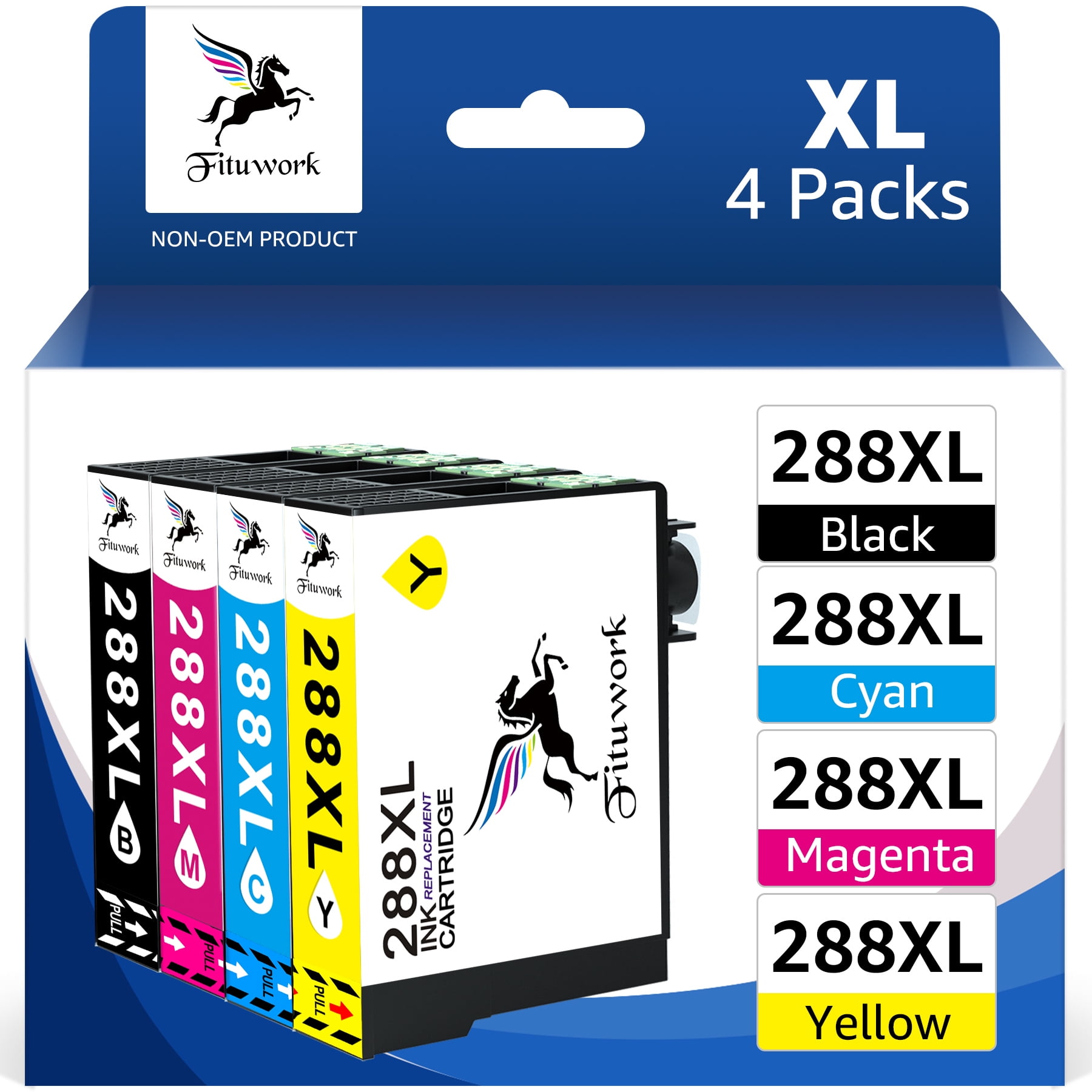 Epson 288XL Ink Cartridges - 4 Pack for XP-330, XP-340, XP-430, XP-434 ...