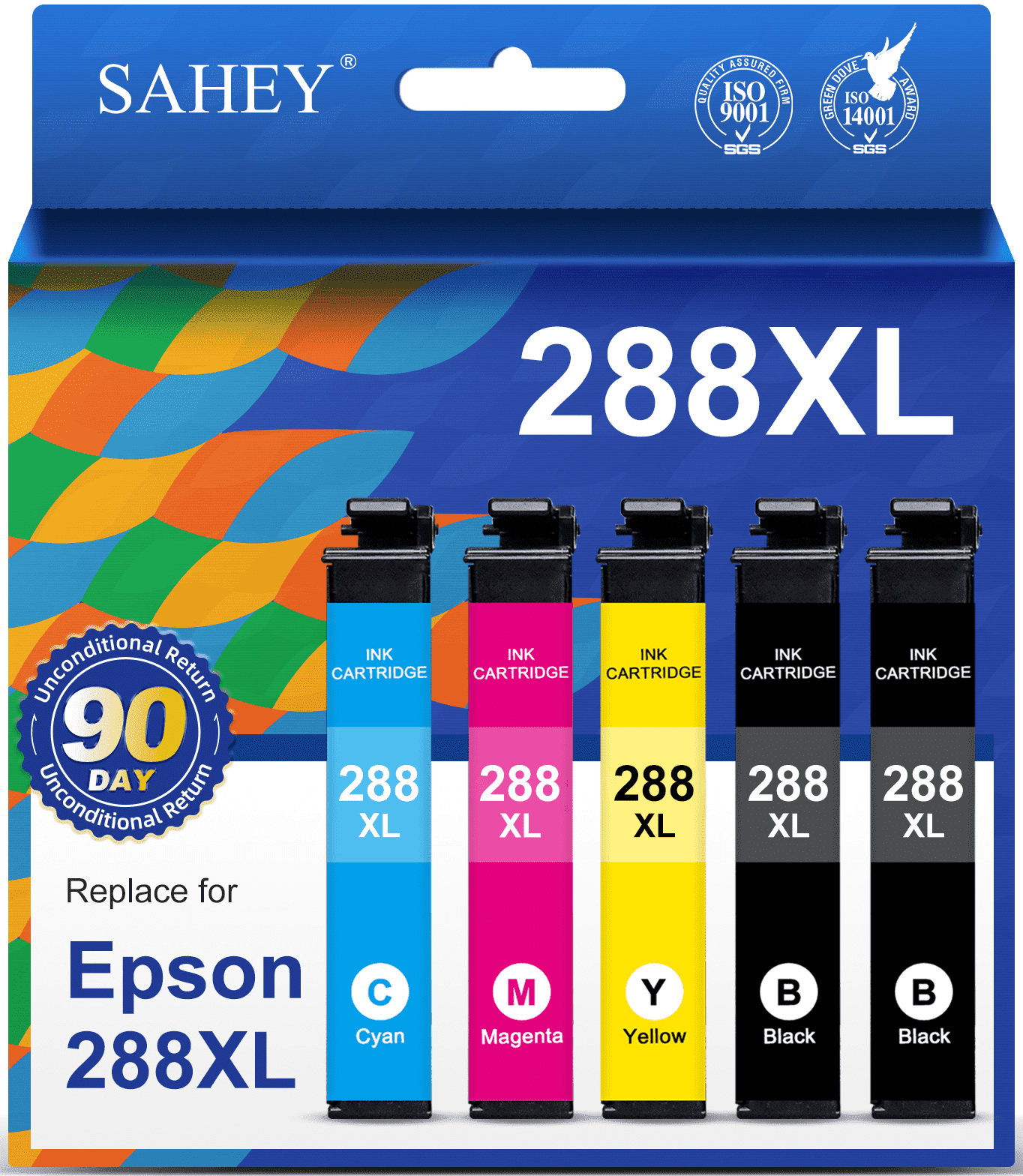 288XL Ink Cartridge for Epson ink 288 288XL to use with Expression Home XP 440 XP 446 XP 330 XP 340 XP 430 Printer 5 Pack