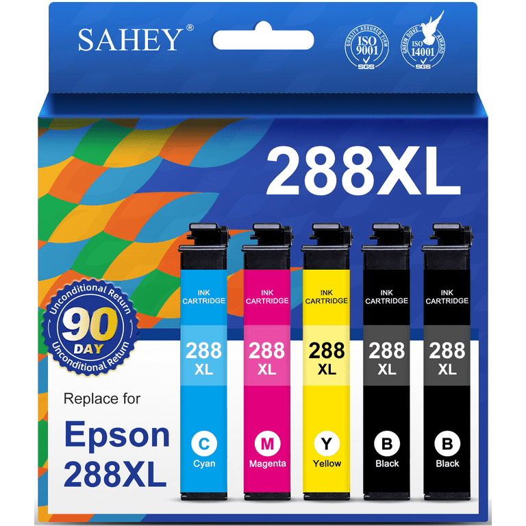 288XL Ink Cartridge for Epson ink 288 for Expression Home XP 440 XP 446 XP 330 XP 340 XP 430 Printer 5 Pack