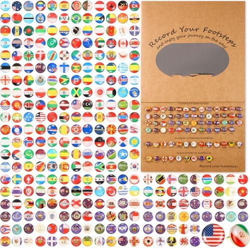 289 Pcs Flags Push Pins for Map World Creative Push Pins National Flag ...