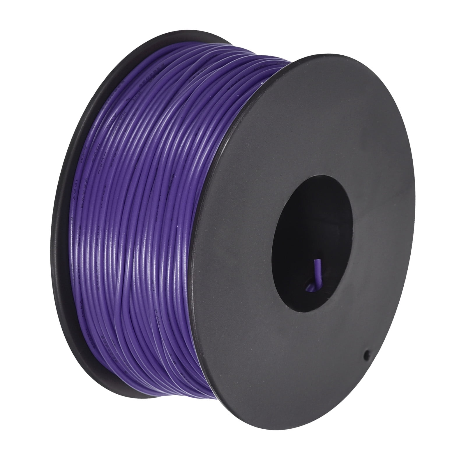 Uxcell 28AWG Stranded Wire PVC Hookup 50M/164ft Purple, Electrical Wire ...