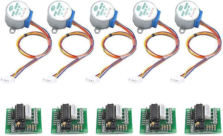 28Byj-48 Uln2003 5V Stepper Motor + Uln2003 Arduino Driver Board - 5Pcs ...