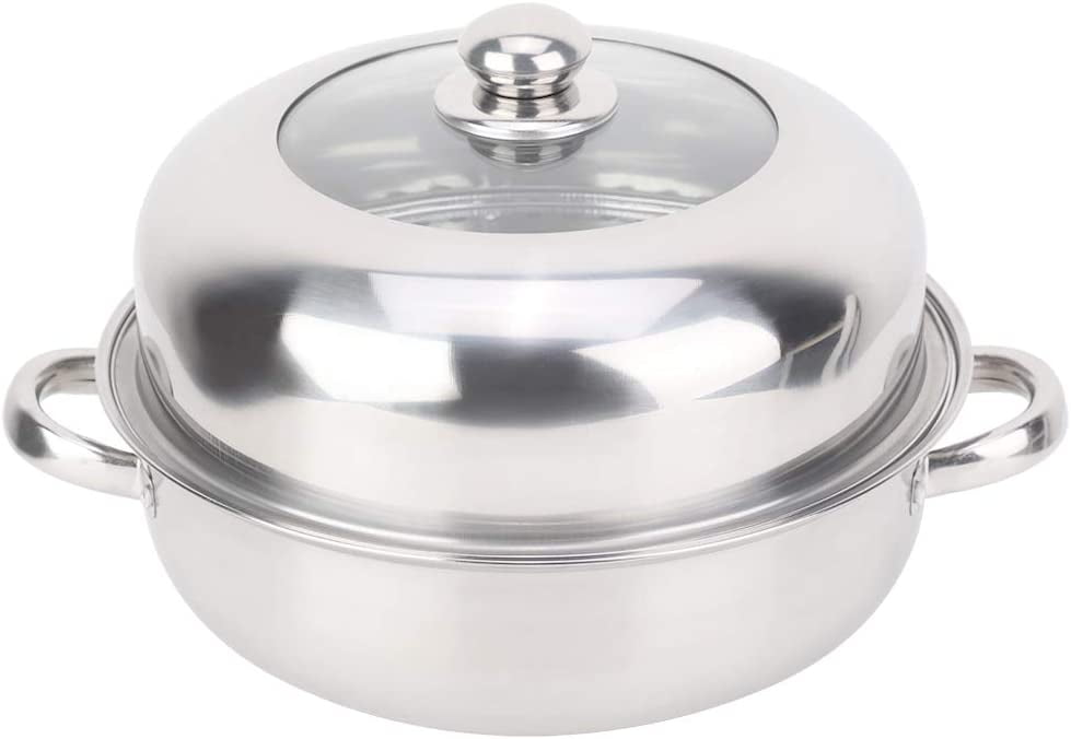 28CM stainless steel single-layer soup pot, hot pot, steamer, soup pot ...