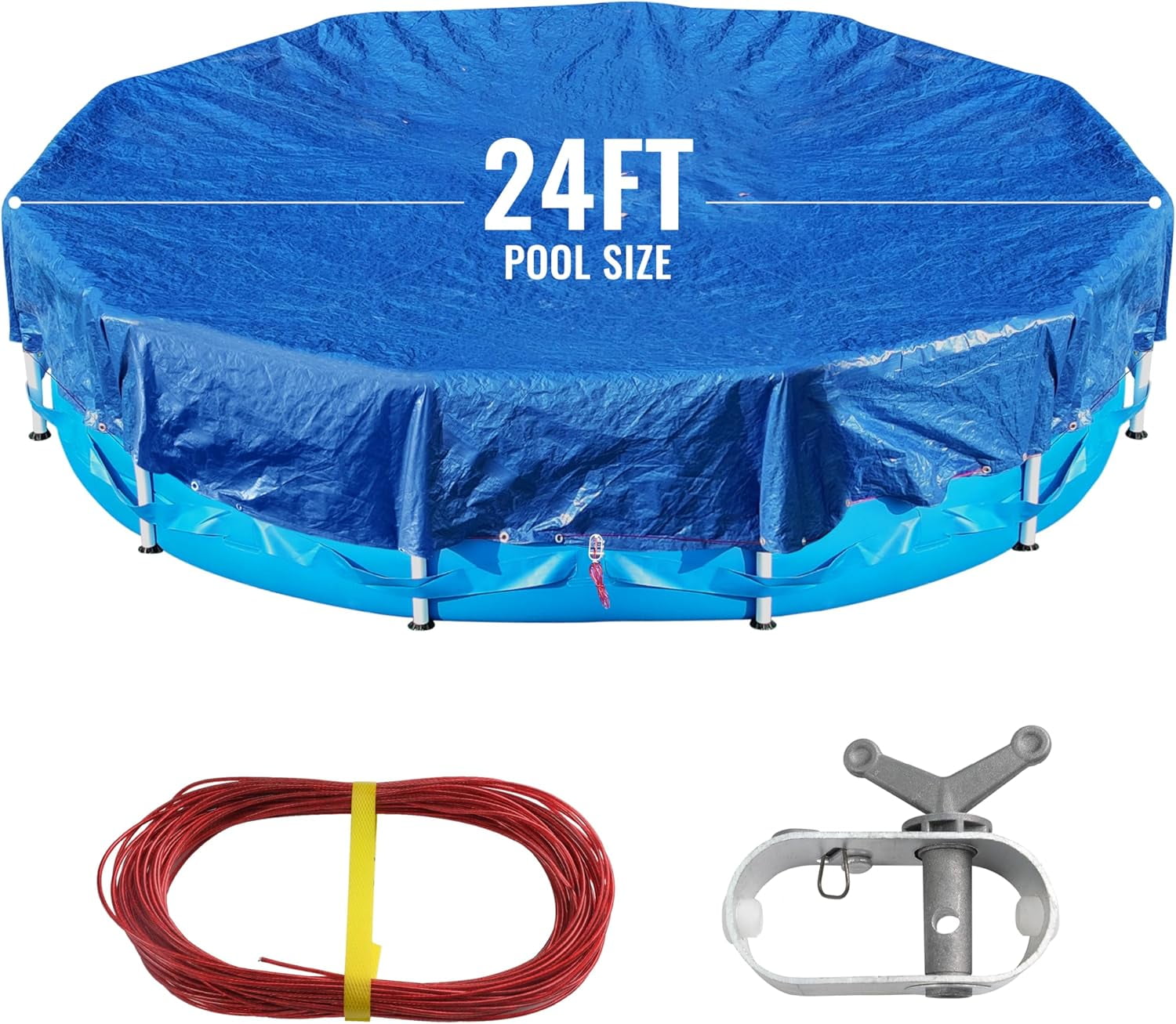 28Ft Pool Cover for(24Ft) Above Ground Pool,Heavy Duty Above Ground ...