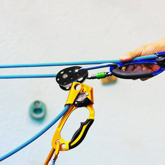 28KN Heavy Duty Ball Bearing Pulley - Arborist Rigging, Zip Line Trolley, Tree Climbing Gear ...