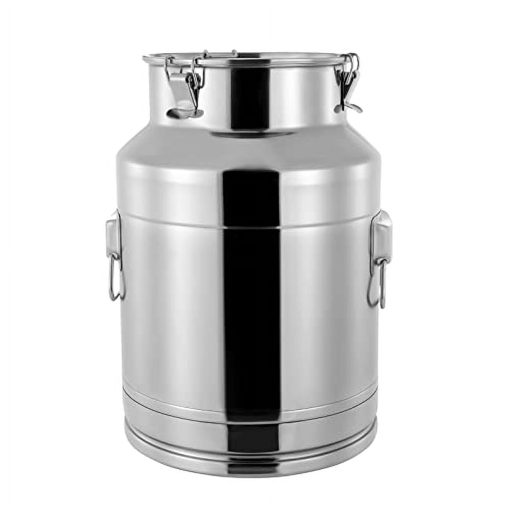 28L/7.39Gallon Stainless Steel Milk Can, Heavy Duty Milk Jug Milk ...