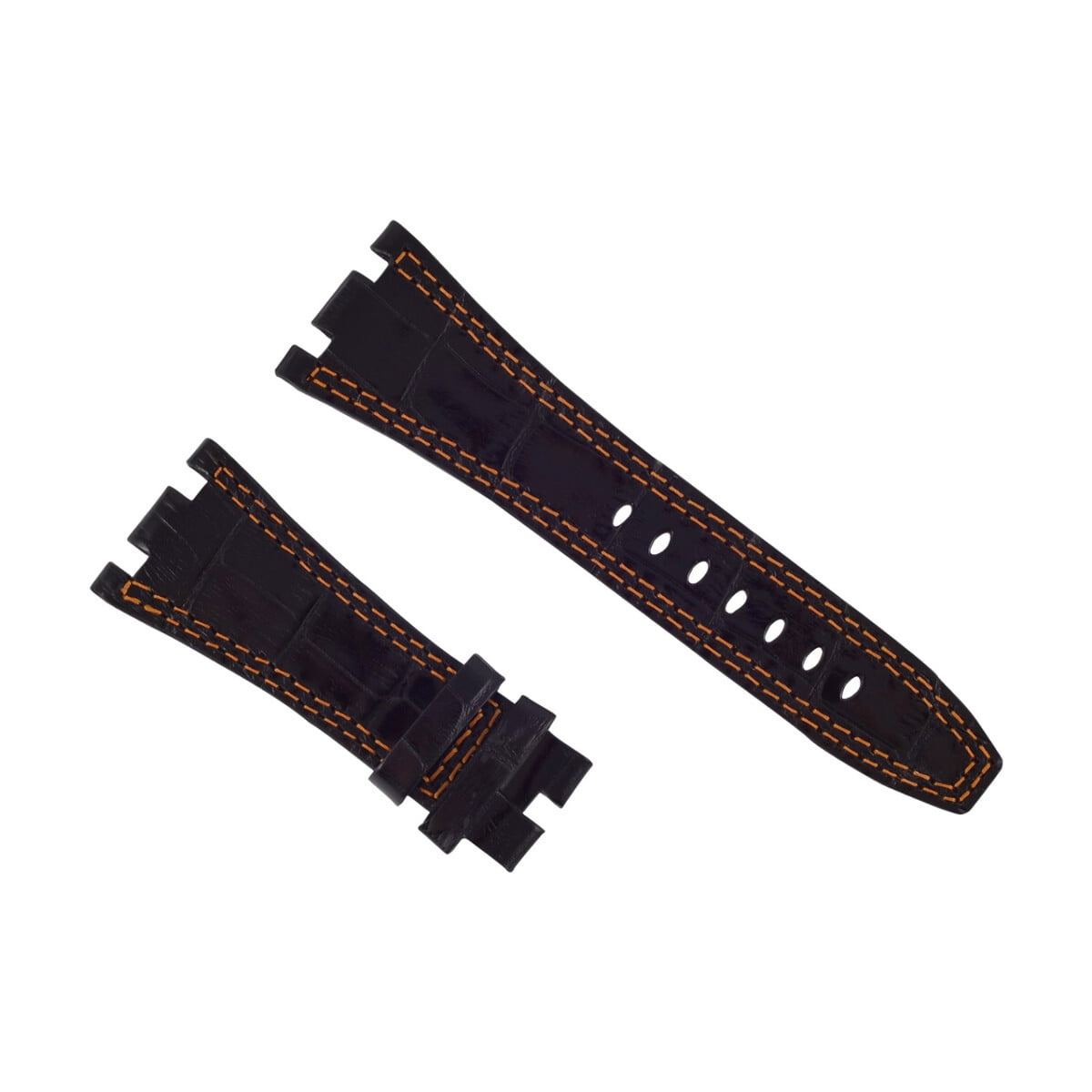 28MM LEATHER WATCH BAND STRAP FOR AUDEMARS PIGUET ROYAL OAK BLACK ...